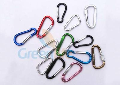China Colored Aluminum Carabiner Clips Connectors for Lanyards D Shape 5# 47.5mm for sale