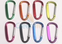 China Custom Aluminum Carabiner Keychain 58mm D Shape Promotional Silver Clip for Hiking for sale