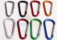 China Anti-Lost Aluminum D Carabiner Clip Hooks 4# to 8# for Lanyards Keychains for sale