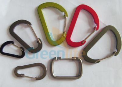 China Aluminum Alloy Flat Line Snap Hook Carabiner 4-8cm D Shape Gourd Shape for Keychain for sale