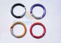 China Aluminum Round Carabiner Snap Hook 4-8cm Lightweight Connecting Ring for Security for sale