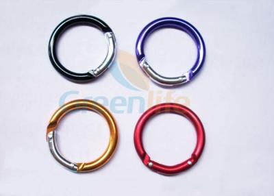 China Aluminum Round Carabiner Snap Hook 4-8cm Lightweight Connecting Ring for Security for sale