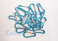 China Aluminum Gourd Shape 48mm Snap Link Carabiner Keychain Clip 5# 50mm Blue for sale