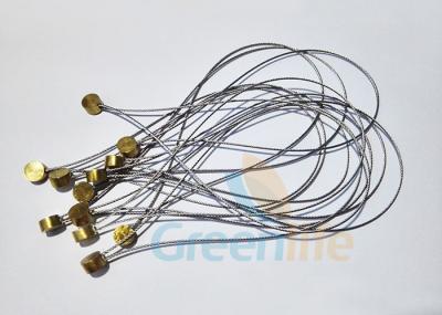 China Stainless Steel String Lanyard Accessories Loop Tether With Brass Cylinder End for sale