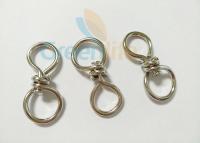 China Nickel Plated Metal Swivel Shape Links for Coiled Lanyards Height 32mm ID 9mm 12mm for sale