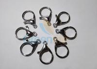 China Zinc Alloy Nickel Plated Key Chain Hooks 35mm Big Mouth Swivel Snap Hooks for sale