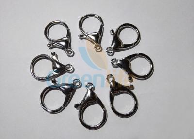 China Zinc Alloy Nickel Plated Key Chain Hooks 35mm Big Mouth Swivel Snap Hooks for sale
