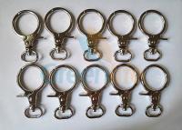 China Zinc Alloy Round Mouth Lobster Claw Hook 31.5mm ID 22mm Opening Swivel Snap for Lanyard for sale
