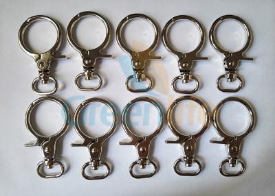 China Zinc Alloy Round Mouth Lobster Claw Hook 31.5mm ID 22mm Opening Swivel Snap for Lanyard for sale