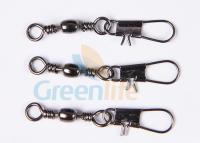 China Nickel Plated Coiled Lanyard Fishing Swivel Hook with 4cm Snap Pin Combo for sale