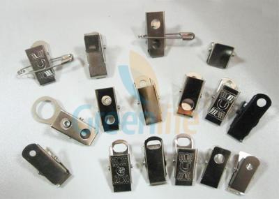 China Nickel Plated U Type Stainless Steel Bulldog Clip 10x29mm Lanyard Metal Clip for sale