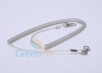 China Retractable Steel Coil Lanyard with Clip 5M Working Length Plastic Tether for sale