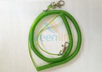 China Custom Green Wire Fishing Rod Safety Leash Tether 8M Extended with Thumb Triggers for sale
