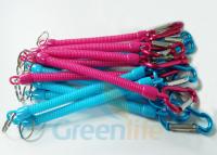 China Custom Color Length Fishing Pliers Lanyard Safety Tether PU Coil 2.5mm Cord 1.2m Extended for sale