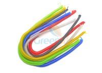 China Colorful Wire Steel Custom Coiled Cable Without End Fitting Extend 8 Meter for sale