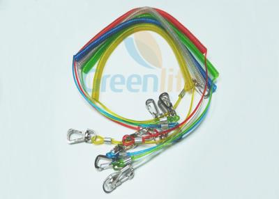 China TPU Coated Braided Steel Fishing Spring Tether Kayak Paddle Leash 2m-20m for sale