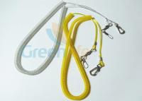 China 9.8ft Retractable Soft Fishing Rod Lanyard Coiled String Clear PU Rope 2.3mm for sale