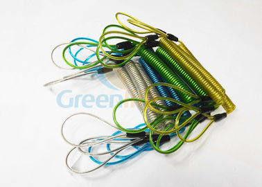 China Customizable Color Safety Bungee Coil Lanyard Hand Tool With Loop / Crimp for sale