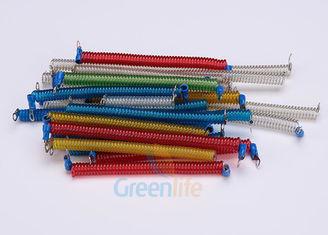 China Stainless Steel Core Coiled Security Tethers Colorful Cords 2.3mm 100-300mm for sale