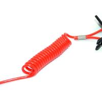 China Universal Red Plastic Spiral Lanyard Boat Kill Switch Emergency Cord for sale