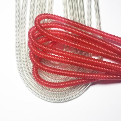 China Expanding Coil Lanyard 1M Anti-Lost Steel Wire Spring Rope for Outdoor Fishing DIY for sale