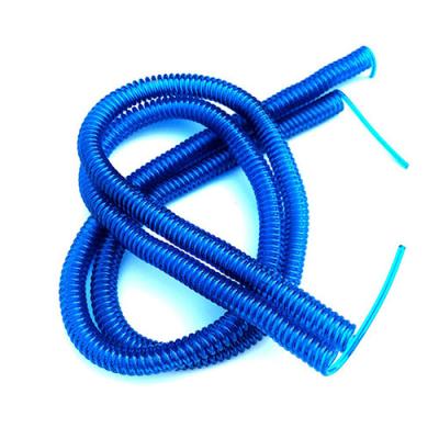 China Custom Length Transparent Plastic Safety Tool Lanyard Spring Coil 80kg Capacity for sale