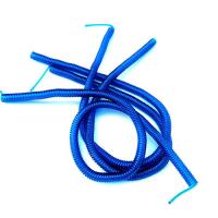 China Custom Length Transparent Plastic Safety Tool Lanyard Spring Coil 80kg Capacity for sale