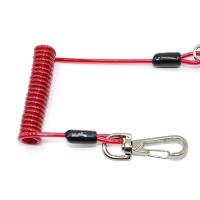China Heavy Duty Coil Tool Lanyard 1.2m Extended Length PU Steel Wire Fall Protection Aerial Work Hand Tools for sale