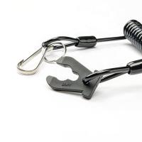 China Detachable Jet Ski Safety Lanyard Coil Style Engine Stop Key 3.0mm Cord 0.8m Stretch for sale