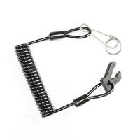 China Detachable Jet Ski Safety Lanyard Coil Style Engine Stop Key 3.0mm Cord 0.8m Stretch for sale