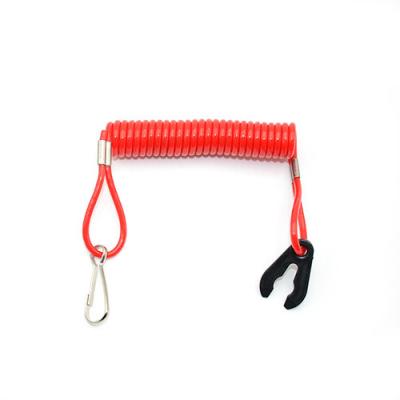 China Motor Engines Kill Cord Lanyard Universal Red Plastic Spring Style for sale