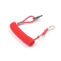 China Motor Engines Kill Cord Lanyard Universal Red Plastic Spring Style for sale