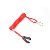 China Motor Engines Kill Cord Lanyard Universal Red Plastic Spring Style for sale