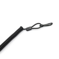 China Black Kevlar Pistol Retention Lanyard 4.0mm Diameter 1.4m Fall Protection for sale
