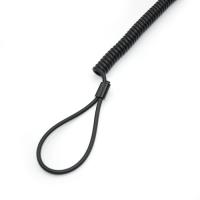 China Black Kevlar Pistol Retention Lanyard 4.0mm Diameter 1.4m Fall Protection for sale