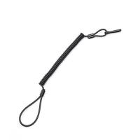 China Black Kevlar Pistol Retention Lanyard 4.0mm Diameter 1.4m Fall Protection for sale