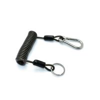 China Black Wire Coil Lanyard Rope 2.0-7.0mm Fall Protection for Tools for sale