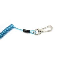 China 1.0mm Stainless Steel Coil Lanyard 1.5m Extended TPU Safety Tool Tether for sale
