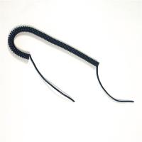 China Black PU Coated Spring Coil Tool Tether Lanyard 1.2-8mm Cord 0.5-80kg Capacity for sale