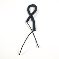 China Black PU Coated Spring Coil Tool Tether Lanyard 1.2-8mm Cord 0.5-80kg Capacity for sale