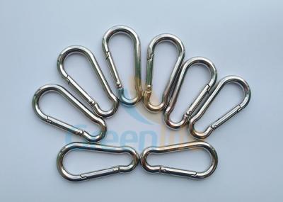 China Zinc Alloy Carabiner 5.5mm Diameter 60mm Length Nickel Plated Eco Friendly Lanyard Accessory for sale
