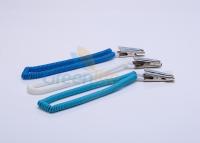 China Plastic EVA Coil Tool Lanyard 2x8x300mm with Crocodile Clip Dental Stretchy Cord for sale