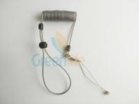China Clear TPU Coiled Cord Lanyard 43kg Capacity with Swivel for Fishing Rod Tool Safety for sale