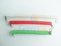 China 2.0 MM Customized Coiled Security Tethers Spring Coil Cable With Terminal Connectors 2pcs for sale