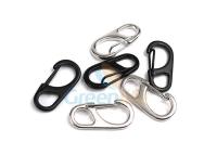 China Eco Friendly Zinc Alloy Oval Snap Hook Lanyard Accessory Black Silver Custom Size for sale