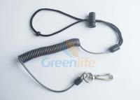 China Fall Protection Spiral Coiled Cord Lanyard 15x130mm with Adjustable Bracelet Rope for sale