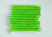 China TPU Steel Core Spiral Coil Lanyard 10cm Light Transparent Green 2.3mm Cord for sale