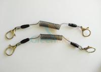 China Stainless Steel Coiled Tool Lanyard 40cm Extension with Lobster Claw Ends for sale