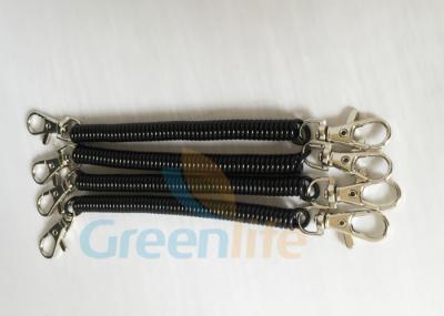 China Double Trigger Snaps Retractable Tether Coil Cord 120mm Unstretched Length Fall Protection for sale