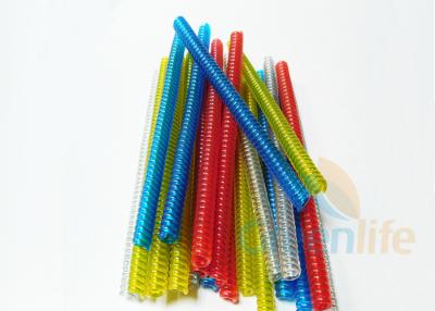 China Custom Length Plastic Coil Lanyard 1.2-8.0mm Cord Transparent Red Blue Green Yellow Colors for sale